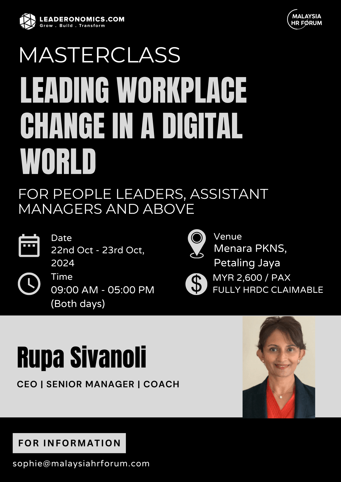 Leading Workplace Change in A Digital World - LEADERONOMICS CURATED EVENTS